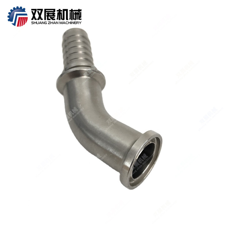 Hygienic Stainless Steel 45 Deg TC Elbow to Crimp Hose Barb from China ...