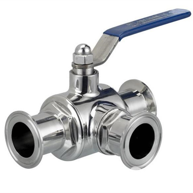 Sanitary Stainless Steel L Port Tri-clamp Manual Ball Valve from China ...