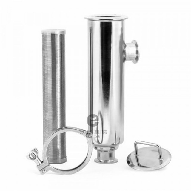 Sanitary Stainless Steel Tri Clamp Side Entry Wedge Wire Mesh Strainer ...